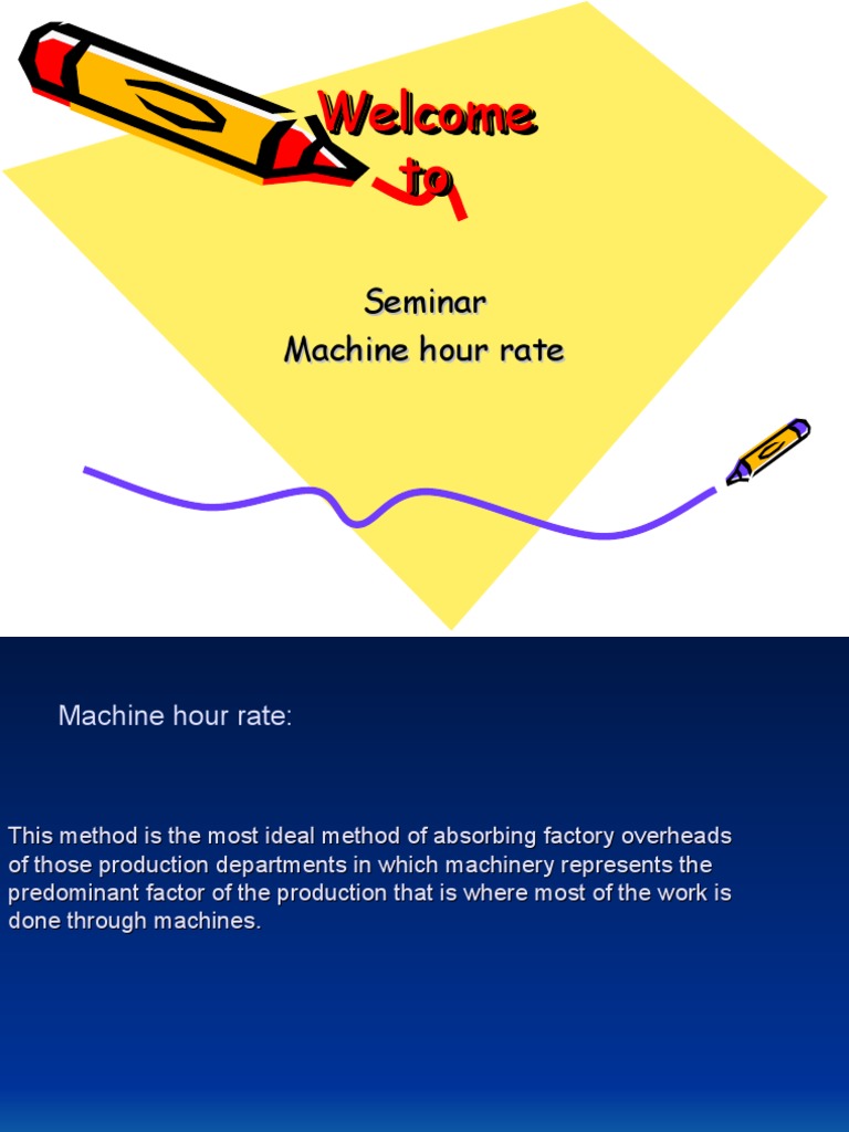 Machine Hour Rate | PDF