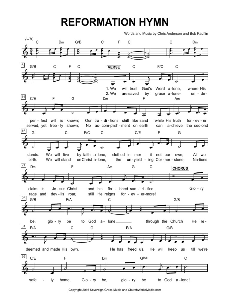 Reformation-Hymn-Lead-Sheet-C.pdf | Protestantism | Religion ...