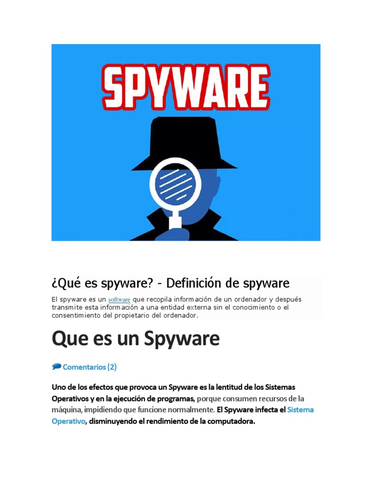 Qué Es Spyware | PDF | Virus de computadora | Spyware