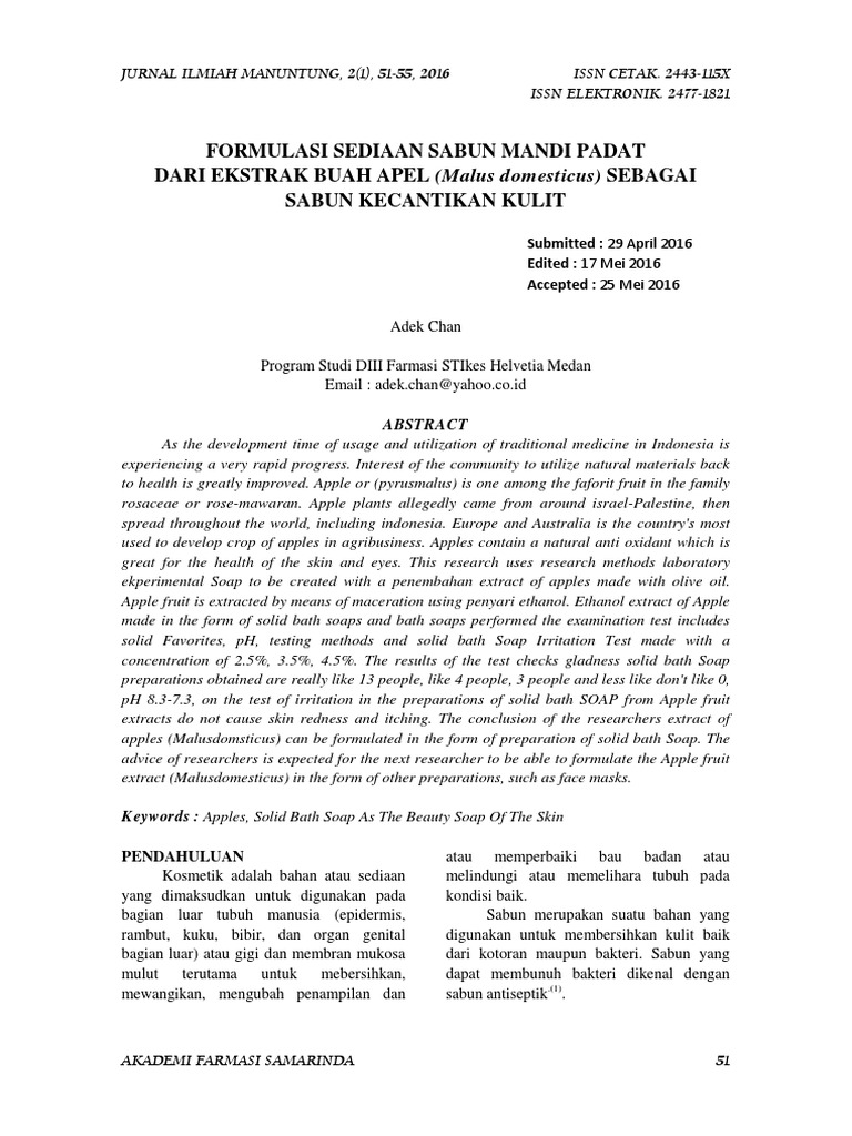 Jurnal Sabun Cair | PDF