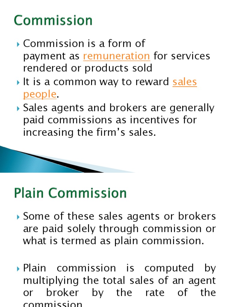 Commission | Salary | Expense