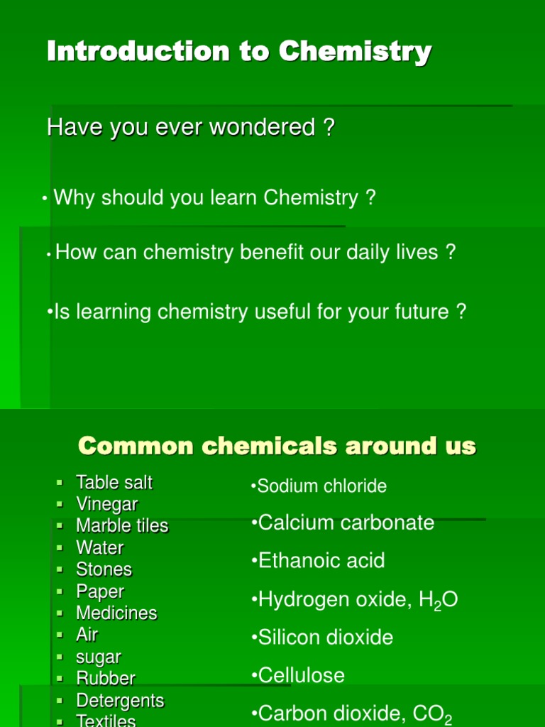 Chemistry f4 Presentation-Introducing Chemistry | Chemical Compounds ...