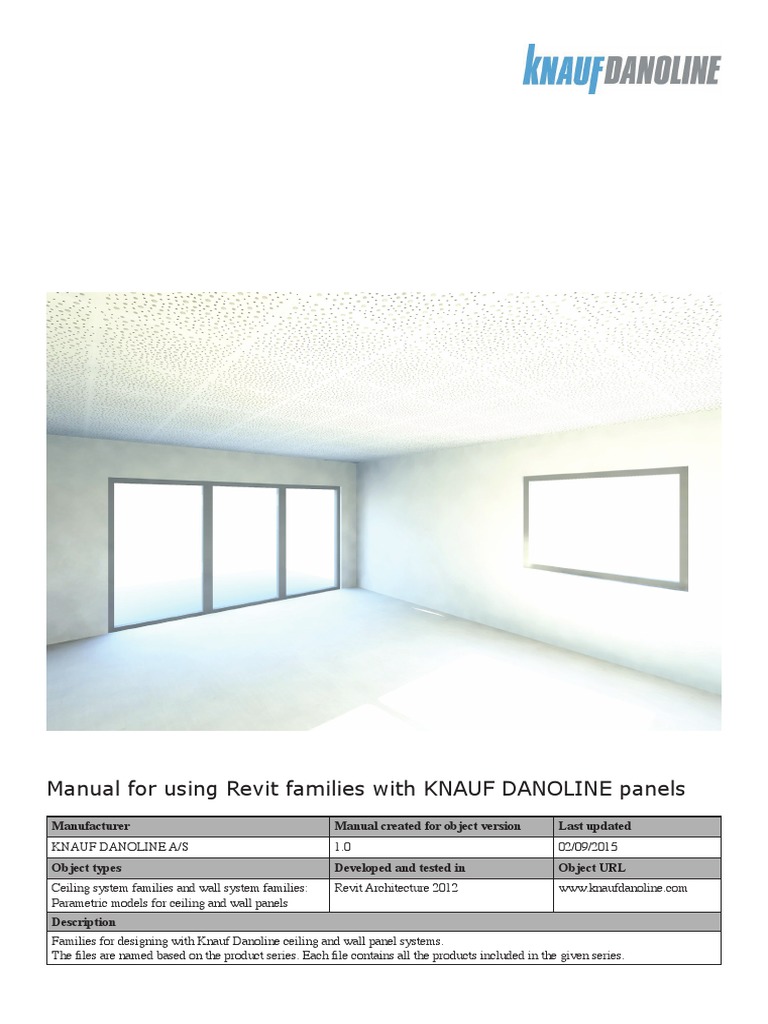 Revit Manual for KNAUF Danoline Panels | PDF | Autodesk Revit ...