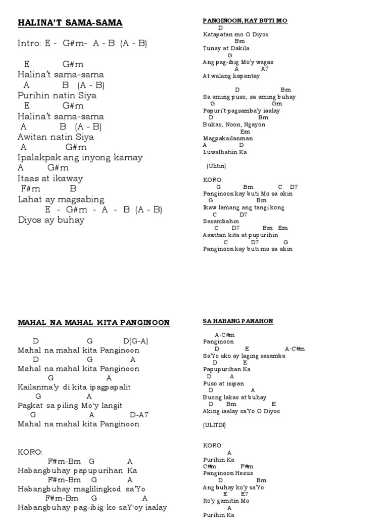 Pagsamba Classic Tagalog Songs | PDF