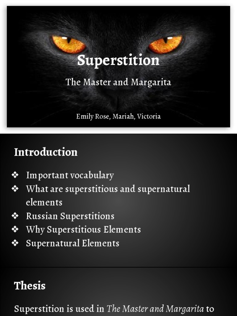 Russian Superstitions in Master and Margarita | PDF | Superstitions ...