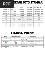 Harga Print dan Fotocopy 2025 | PDF