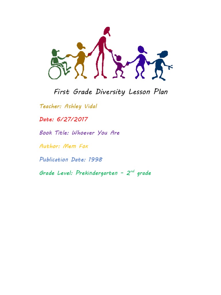 First Grade Diversity Lesson Plan | PDF | Lesson Plan | Reading ...