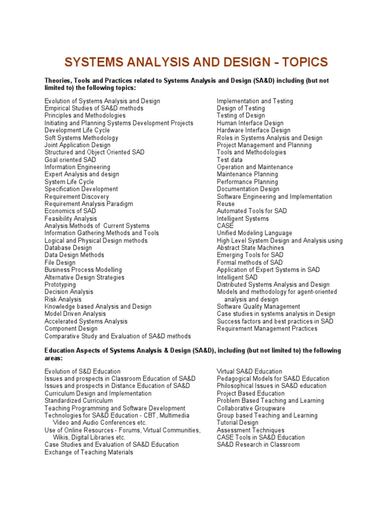 System Analysis and Design | Download Free PDF | Software Development Process | System