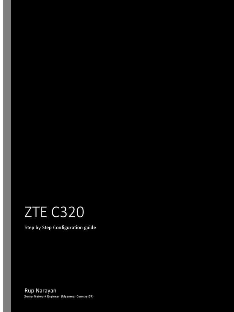 Step by Step Configuration Guide For ZTE OLT | PDF | Internet ...