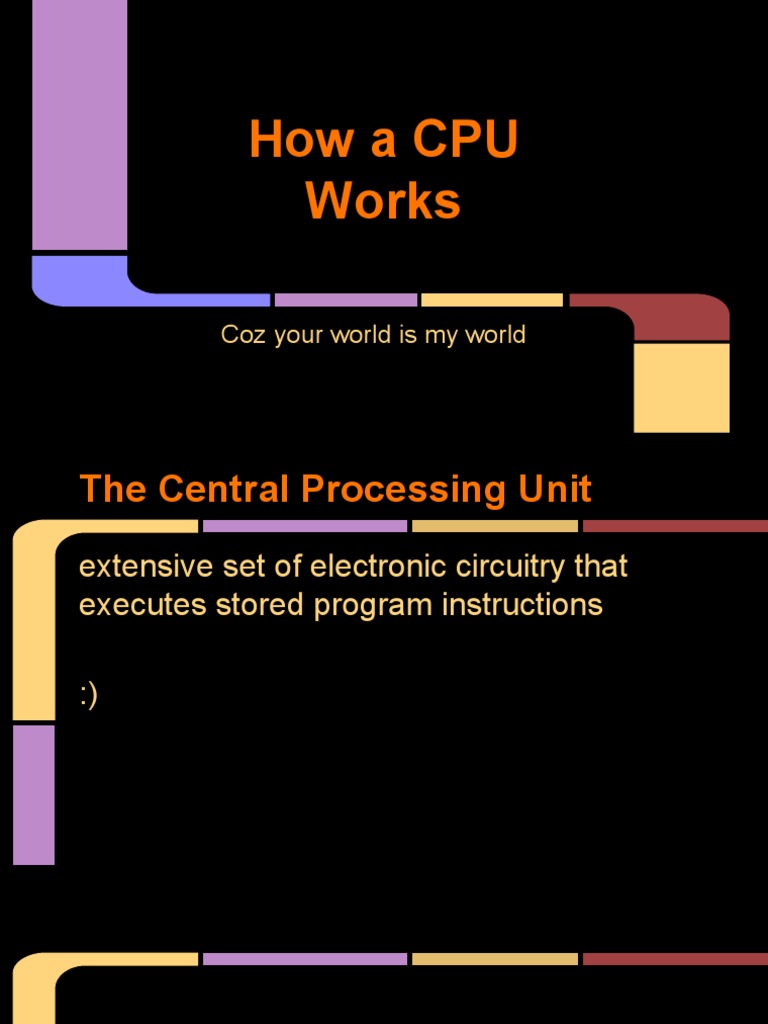 How A CPU Works | PDF