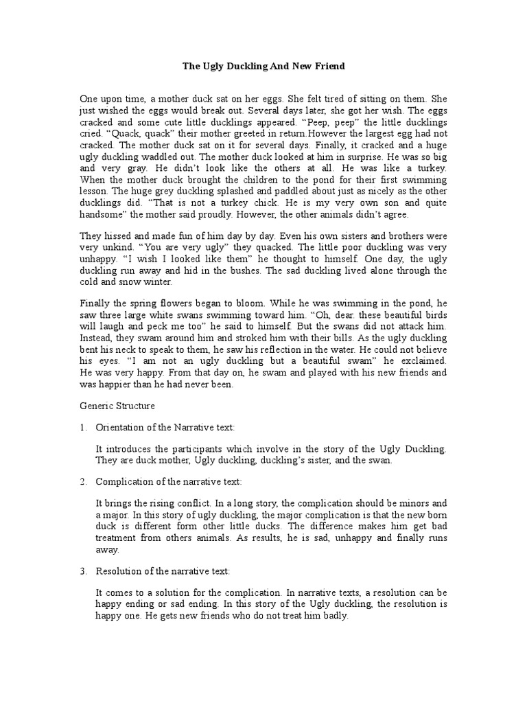 The Ugly Duckling's Transformation | PDF | Duck | The Ugly Duckling