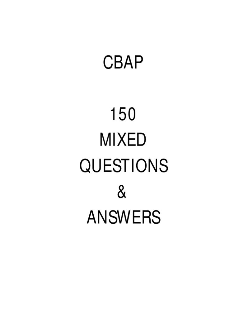 150 Cbap v3 Questions Answers | PDF | Business Analysis | Use Case