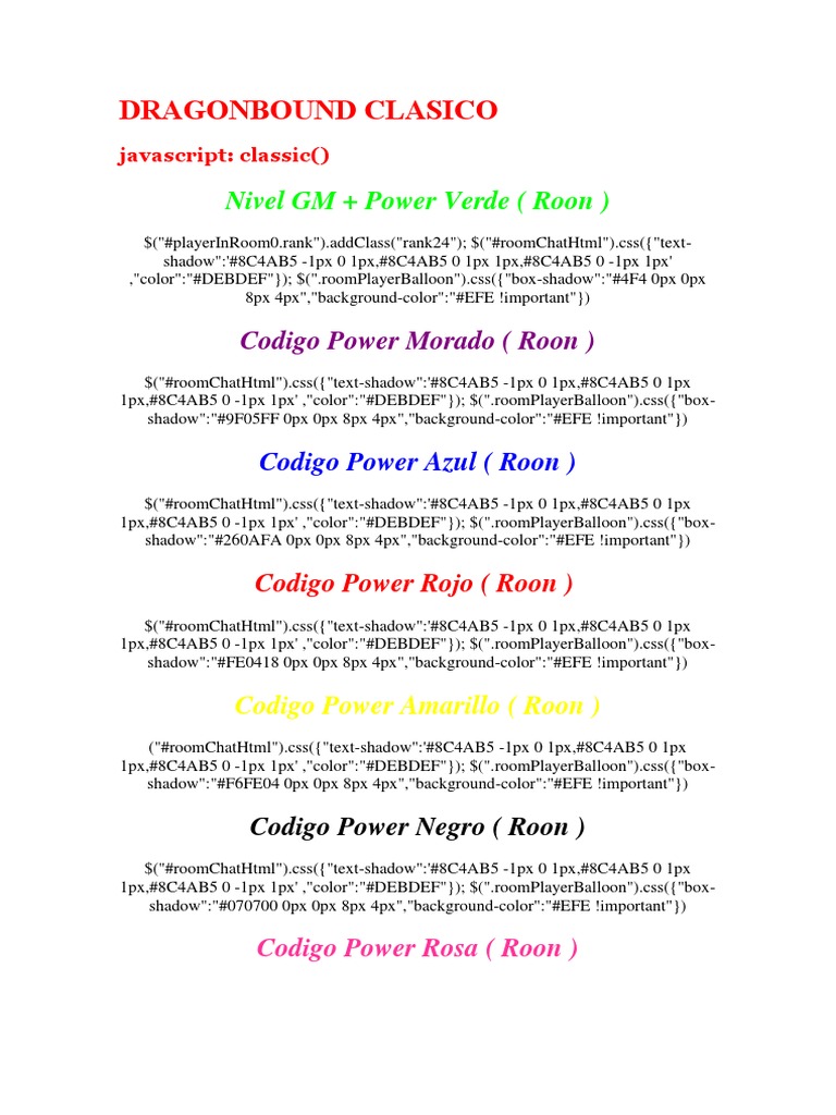 Dragonbound Clasico Trucos | PDF | Web Standards | World Wide Web Consortium