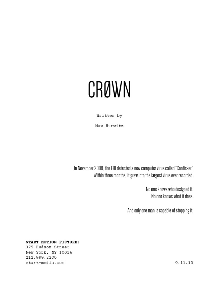 CROWN by Max Hurwitz | PDF | Internet Relay Chat | Crime Thriller
