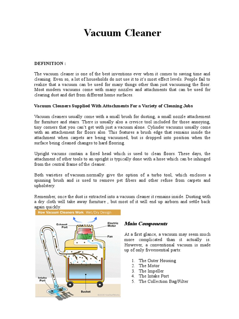 Vacuum Cleaner | PDF | Vacuum Cleaner | Manufactured Goods