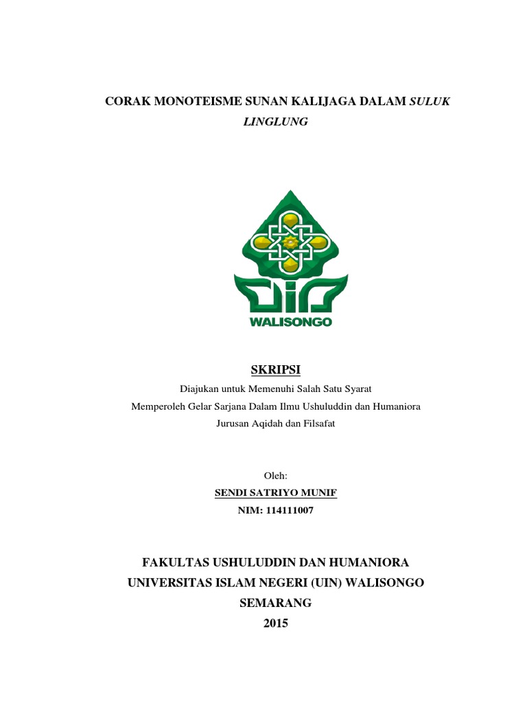 Monoteisme Sunan Kalijaga dalam Suluk | PDF