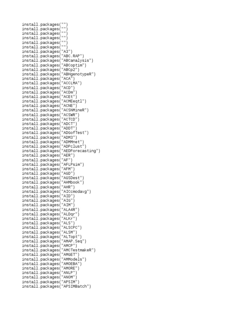 All R Packages | PDF