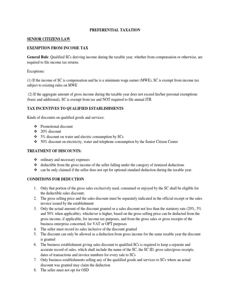 Preferential Taxation | PDF | Tax Deduction | Taxes
