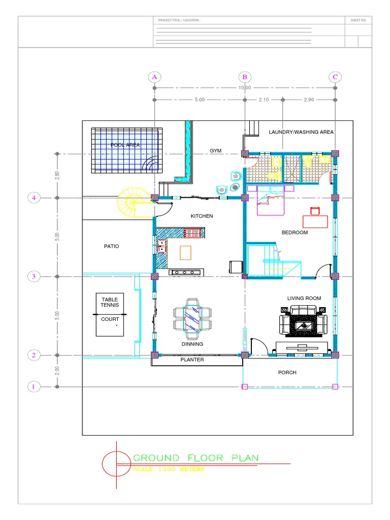 Laundry/Washing Area: Sheet No. Project Title / Location | PDF