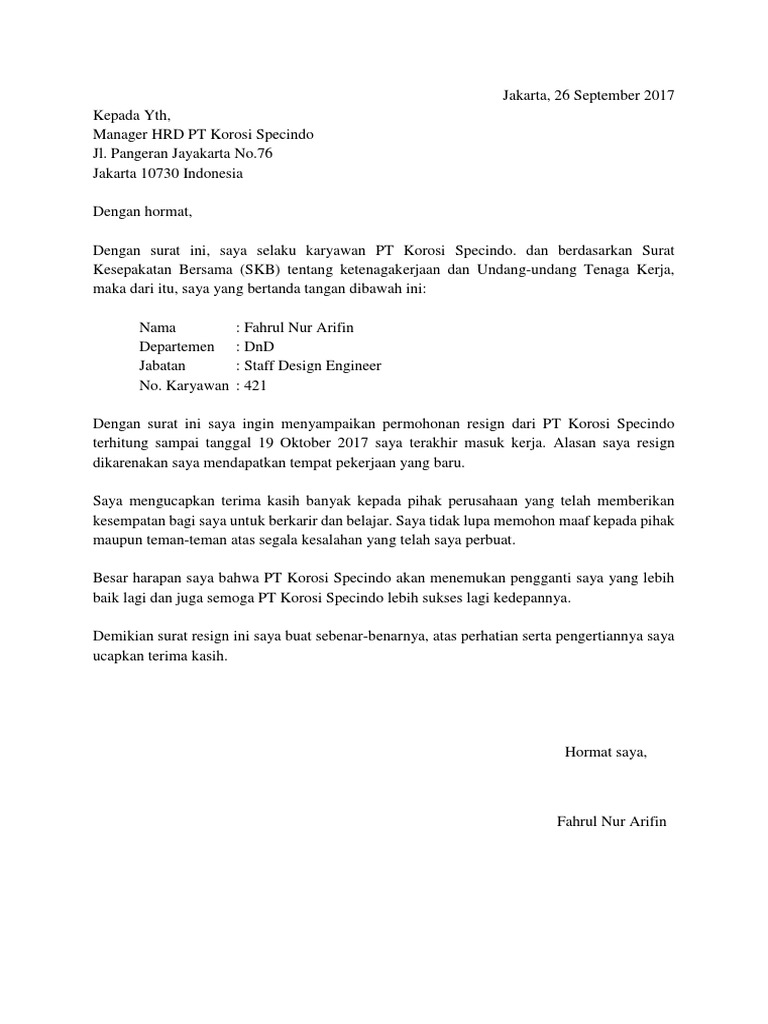 Contoh Surat R | PDF