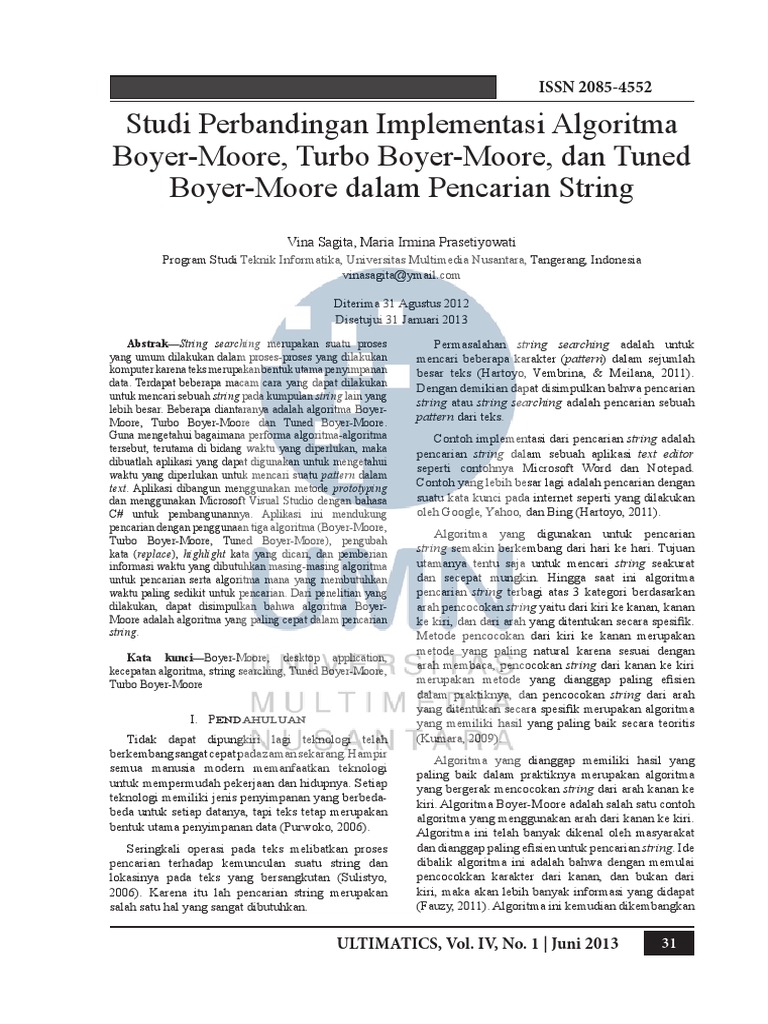 Perbandingan Algoritma PDF | PDF