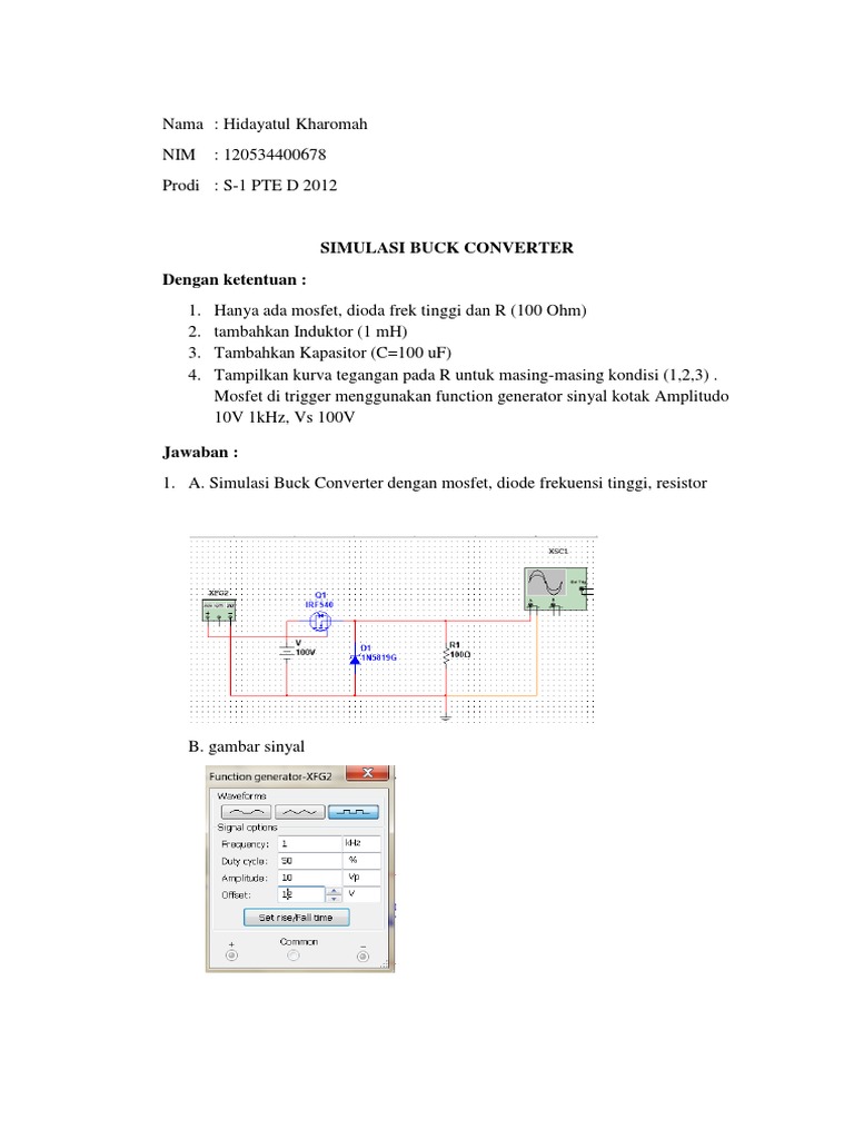 Simulasi Buck Converter | PDF