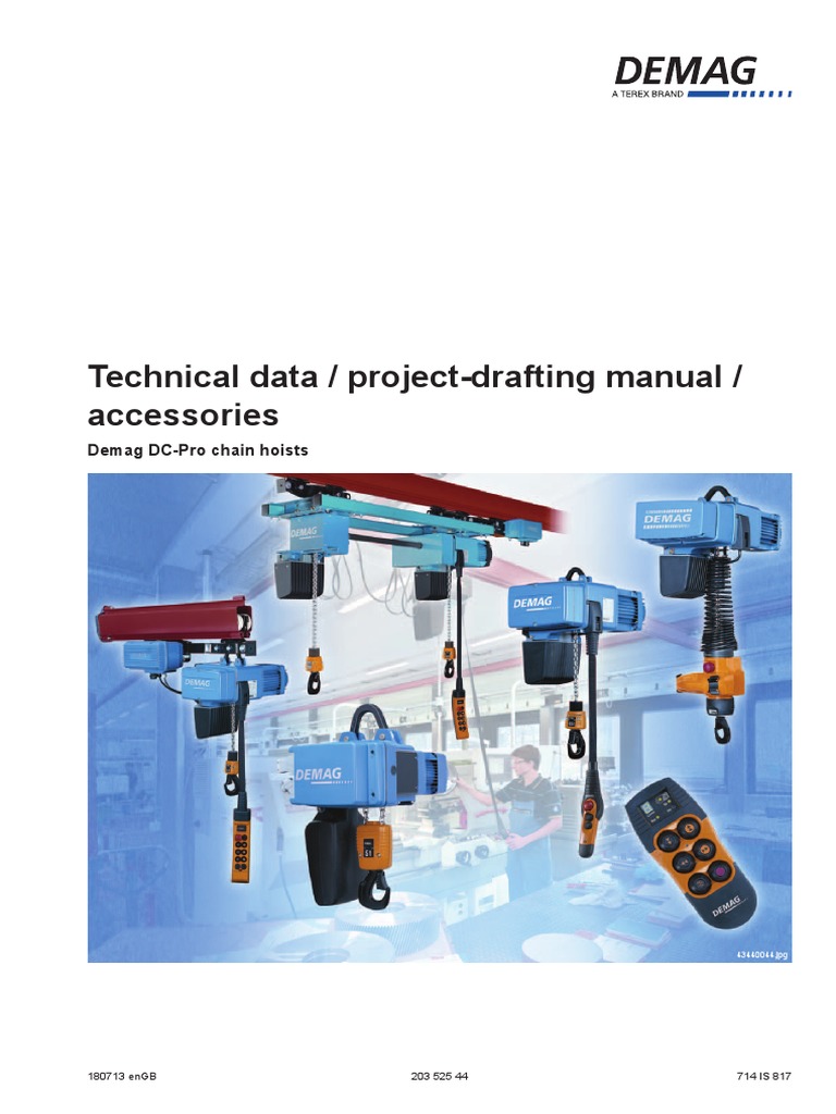 Demag DC-Pro Chain Hoist Manual | PDF | Transmission (Mechanics ...