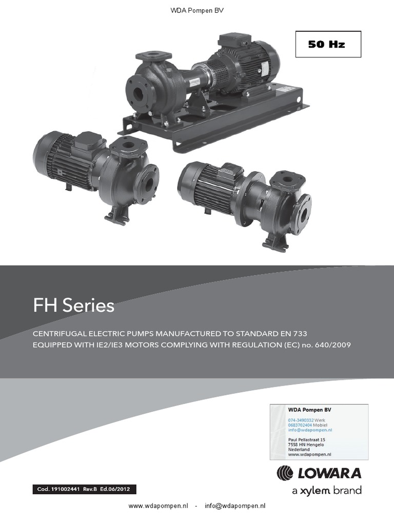 Xylem Lowara FHE FHS FHF Brochure | PDF | Pump | Screw