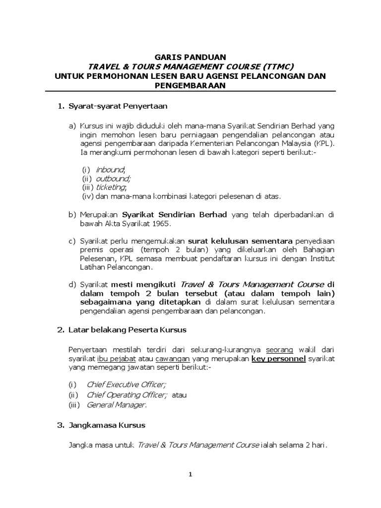 Garis Panduan TTMC | PDF