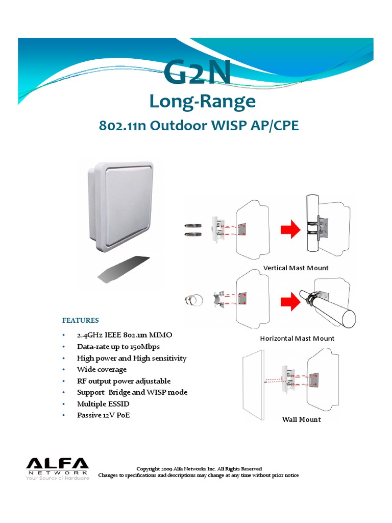 Long Range Long Range: 802.11n Outdoor WISP AP/CPE | PDF | Ieee 802.11 ...