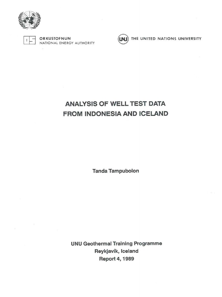Analysis Well Test Data Geowell | PDF | Petroleum Reservoir | Oil Well