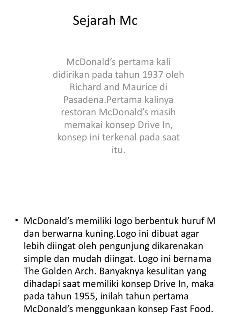 Sejarah MCD | PDF