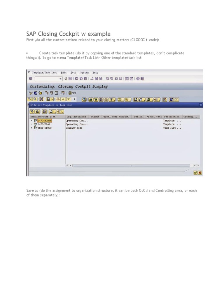 SAP Closing Cockpit | PDF