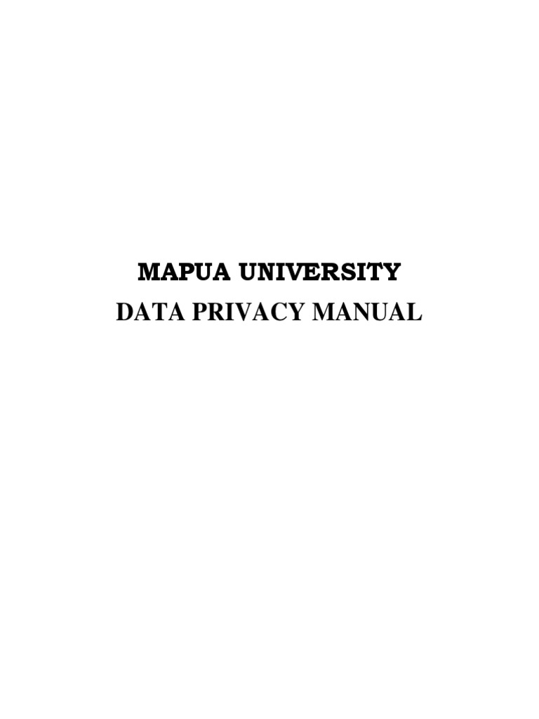 Data Privacy Manual | PDF | Personally Identifiable Information | Privacy