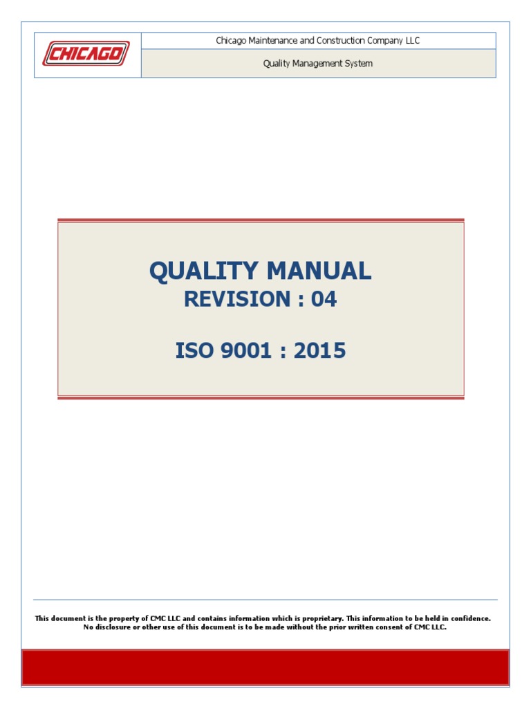 Qms Manual Iso 9001 2015 | PDF | Quality Management System | Quality ...