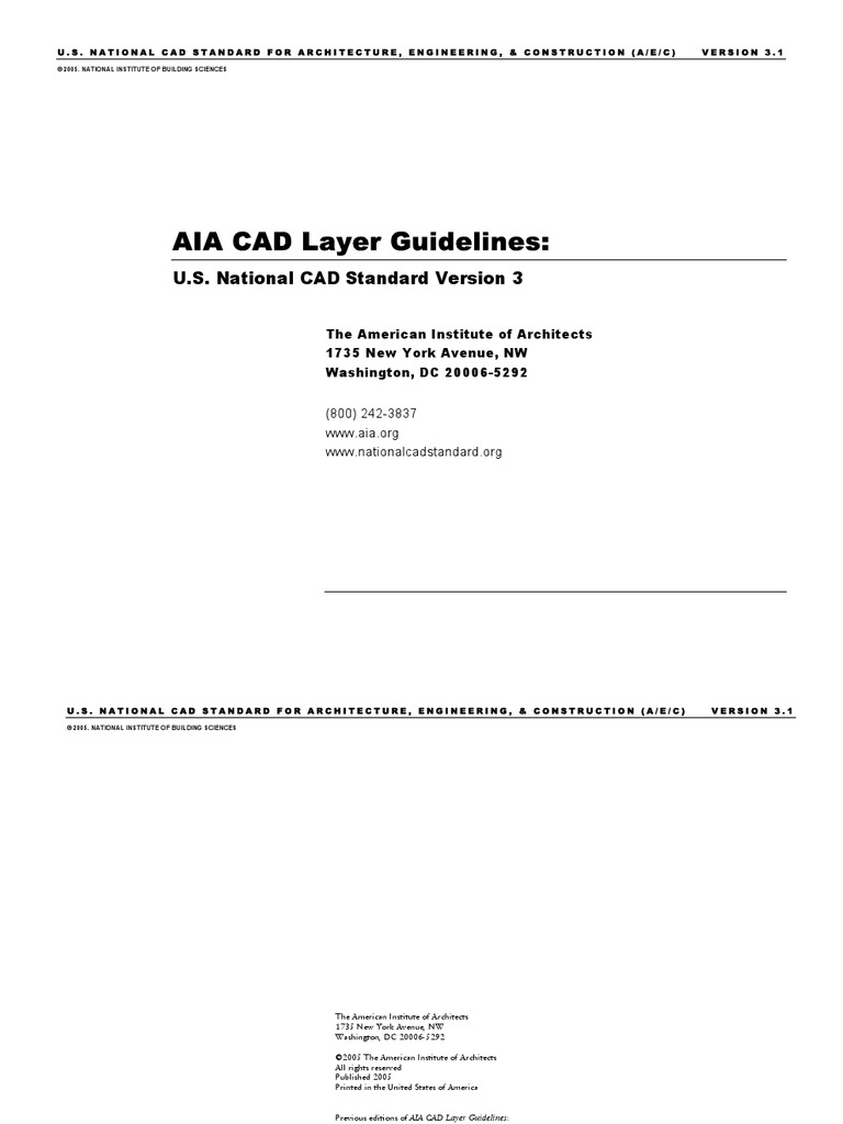 AIA Layer Standards | PDF | Computer Aided Design | Engineering