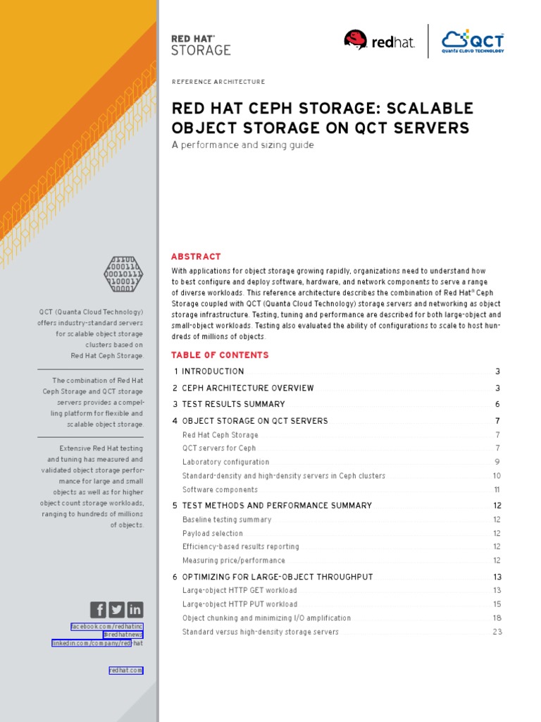 ST Ceph Storage QCT Object Storage Reference Architecture f7901 201706 v2 en | PDF | Scalability ...