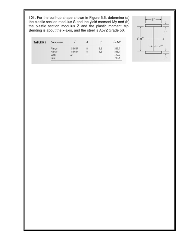 Steel Problem Set Final | PDF | Beam (Structure) | Bending