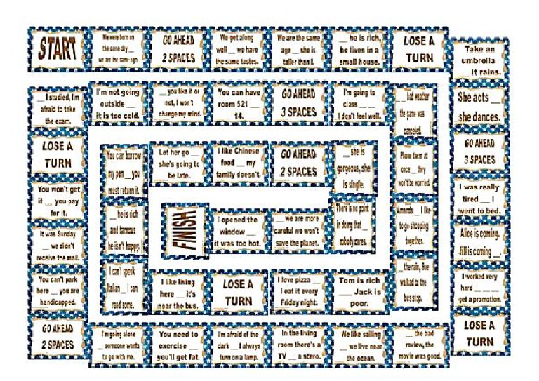 Linking Words Board Games | PDF
