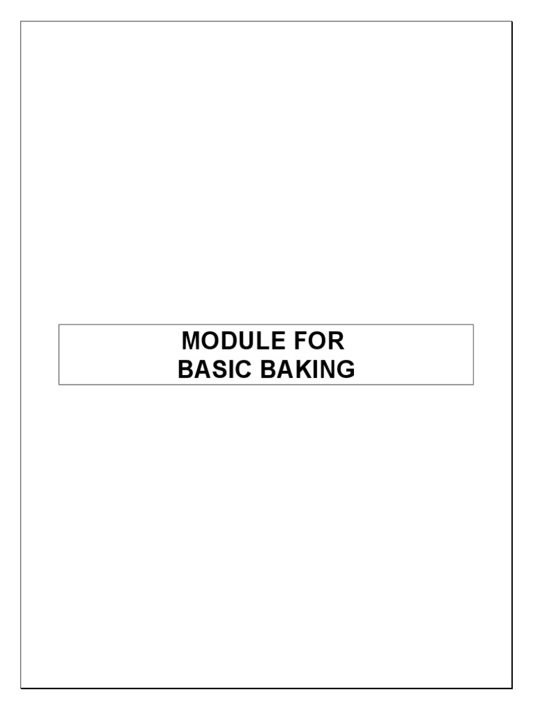 Basic Baking Module | Download Free PDF | Chocolate | Flour