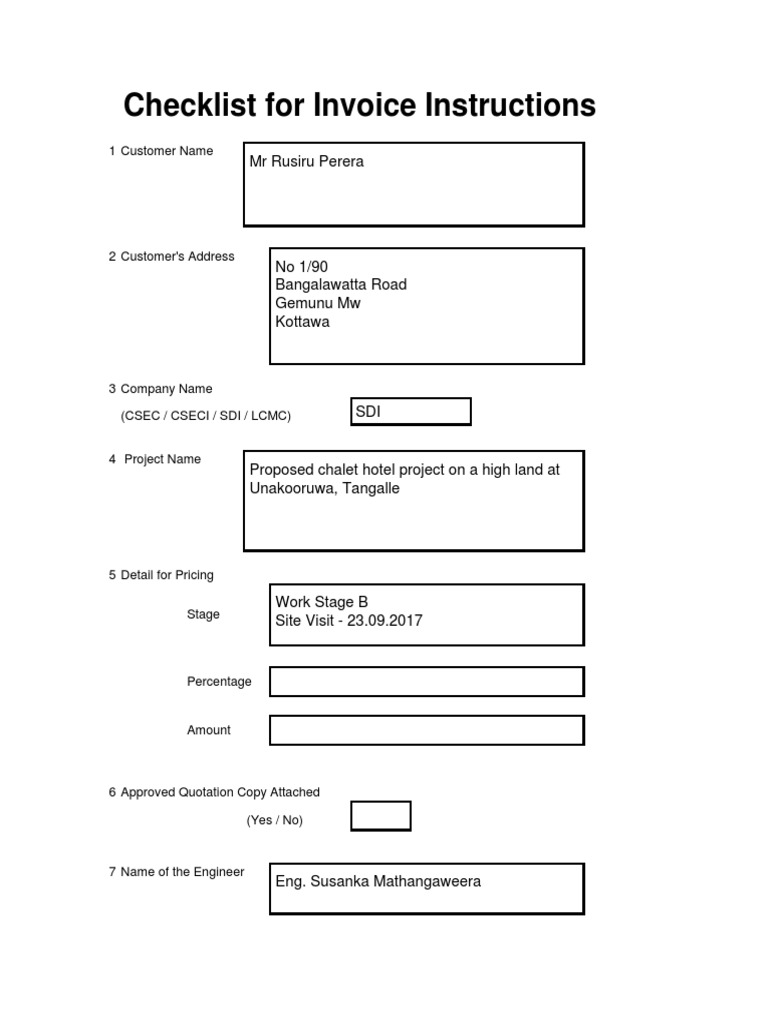 Form - Invoice Instructions | PDF
