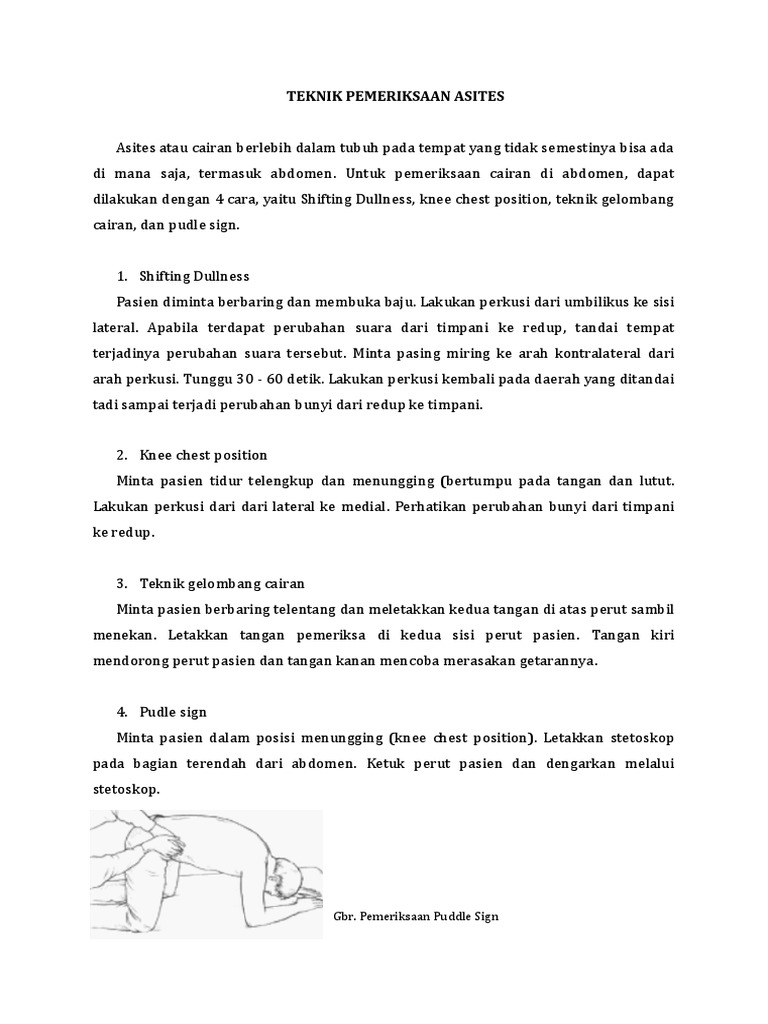 Teknik Pemeriksaan Asites | PDF