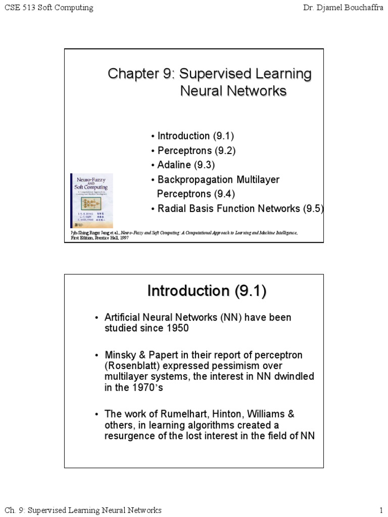 Chapter 9: Supervised Learning Neural Networks | PDF | Systems Thinking ...