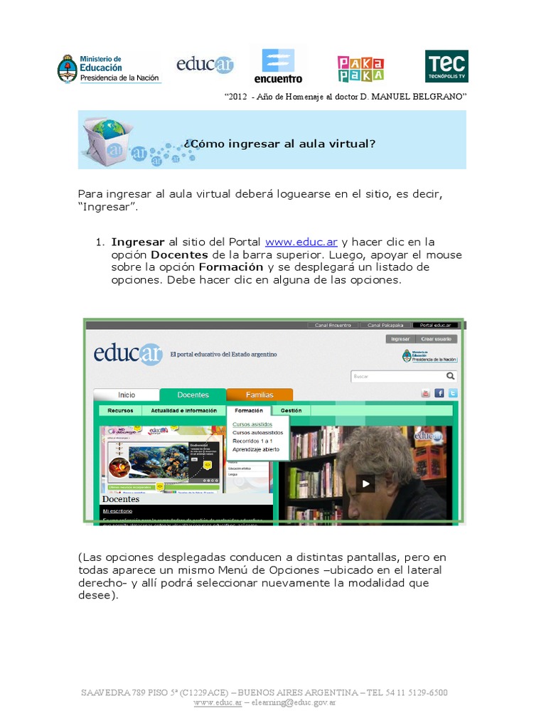 Como Ingresar Al Aula Virtual - 2 | PDF | Crecimiento personal y profesional