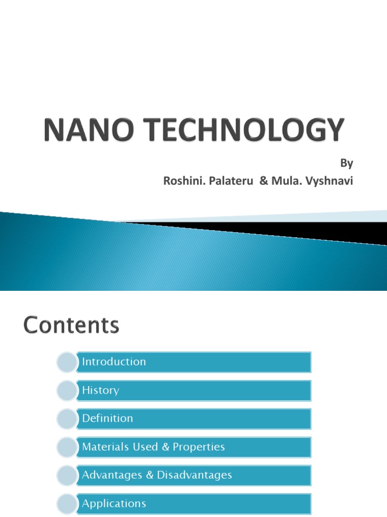 Nano Technology | PDF | Nanotechnology | Emerging Technologies