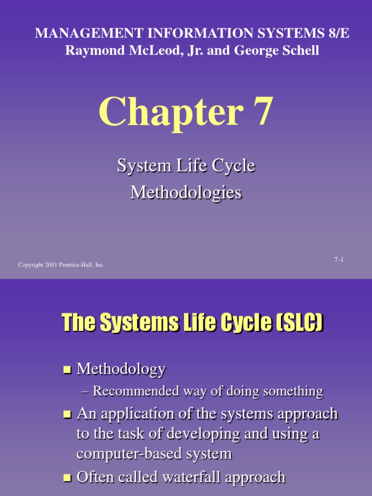 System Life Cycle Methodologies: Management Information Systems 8/E ...
