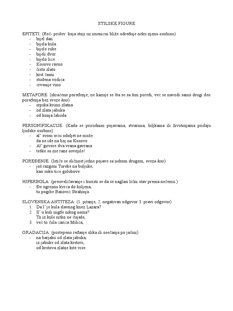 Stilske Figure | PDF