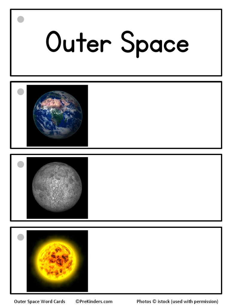 Outer Space Word Cards for Hangman | PDF | Language Arts & Discipline ...