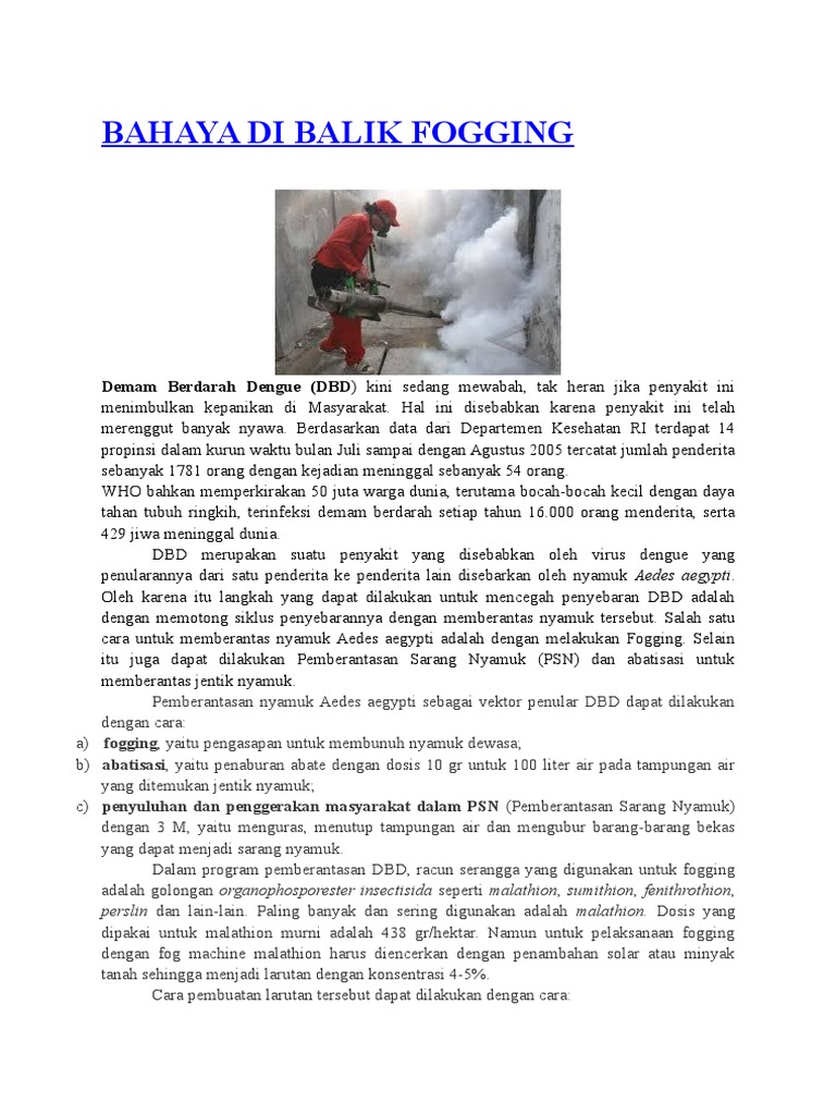 Bahaya Di Balik Fogging | PDF