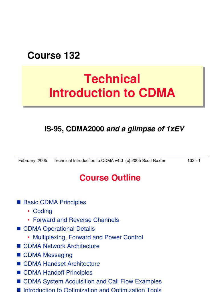 CDMA Basics and Network Architecture | PDF | Telecommunications ...